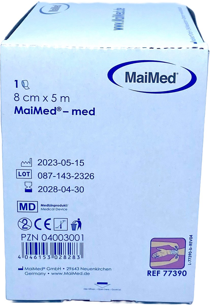 non-woven pleister op rol - 8cm x 5m - Maimed | bol