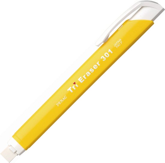 Penac Japan - Gum Pen - Geel + navulling - 8.25mm x 122mm gumpotlood | bol