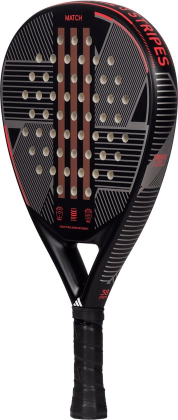 Adidas Padel Racket Match Zwart/Rood 3.3 Maat 24 | bol