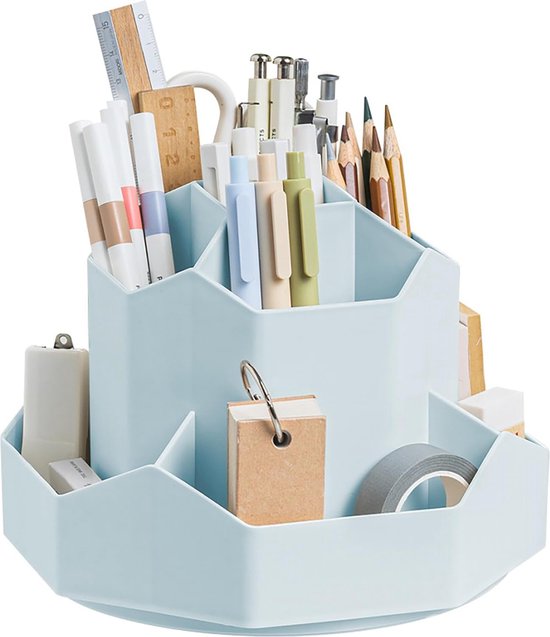 Draaibare pennenhouder, bureau-organizer 9 vakken, pennenorganizer ...