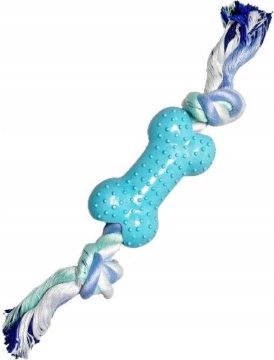 Nobleza speeltouw met bot - Speeltouw hond - Flostouw hond - Blauw | bol