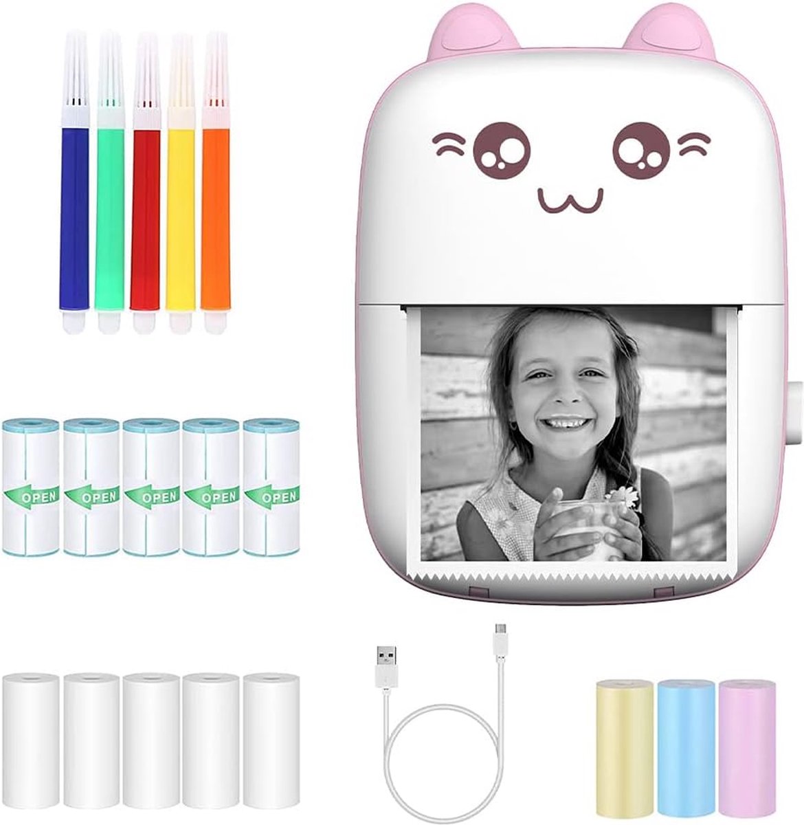 Equivera Mini Printer - Pocket Printers - Draagbare Printer - Mobiele ...