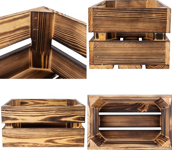 Creative Deco Natuurlijke Houten Doos, Houten krat, Houten kratjes ...