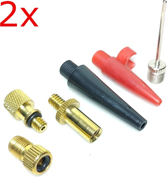 2X Fiets nippelset verloopnippels ventiel adapter set 6 delig | bol