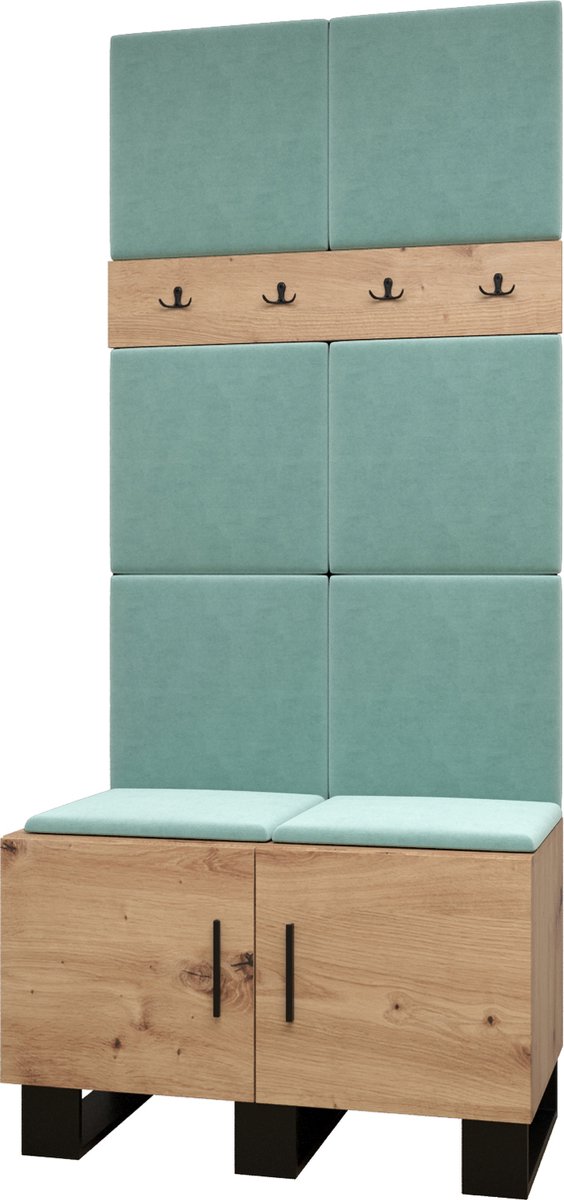 Garderobekast Ganggarderobe Compacte garderobe Vestibule Wandkast Plank ...