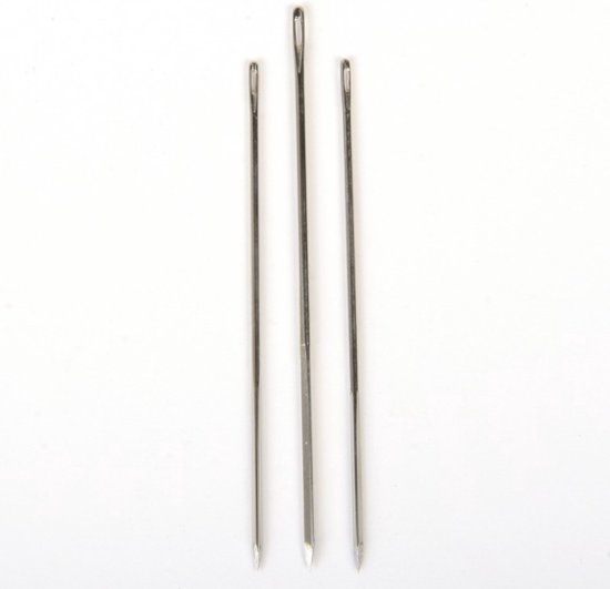 Naald voor leder - 3 maten leernaald - leernaalden Stoffenboetiek ...