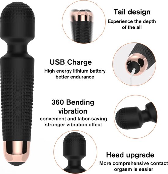 Royal Empire Melo - Vibrators - Wand Massage - Seksspeeltjes - Vrouwen - Zwart - 12... | bol