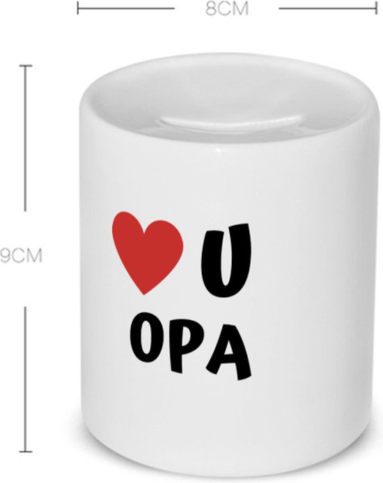 Akyol - love u opa Spaarpot - Opa - de liefste opa - verjaardag - cadeautje voor opa -... | bol