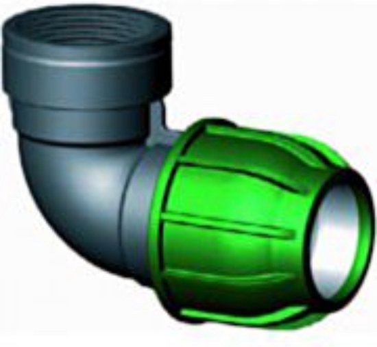 Tyleen PP klemkoppeling knie 90° 25 x ½" bi.dr. | bol