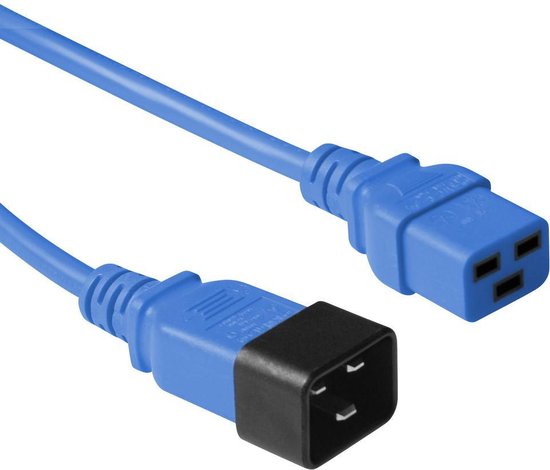 Microconnect PE2019B18 electriciteitssnoer Blauw 1,8 m C20 stekker C19 ...