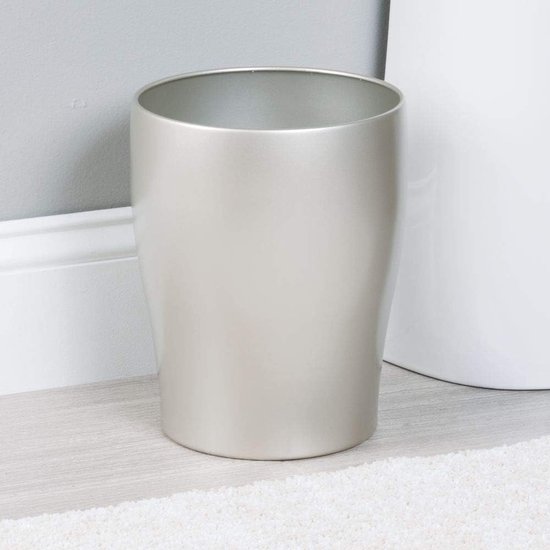 Waste Bin - Round Metal Waste Bin for Any Room - Office Paper Waste Bin ...