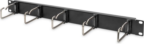 Panneau de rangement pour câbles 1U 5 x anneaux en acier 40 x 75 mm ...