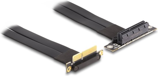 Delock Riser Card PCI Express x4 male 90° angled to x4 slot 90° angled ...