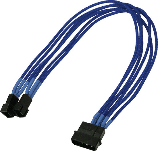 4-Pin Molex naar 2x 3-Pin Koeler adapter 30 cm | bol