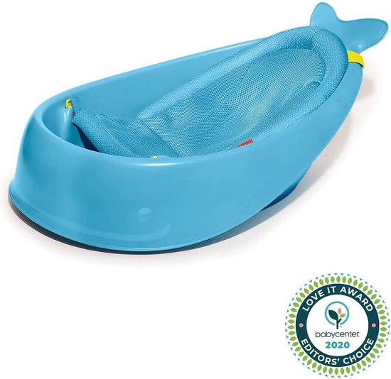 235465 Moby Smart Sling 3-Stage Baby Bath Tub, Blue | bol