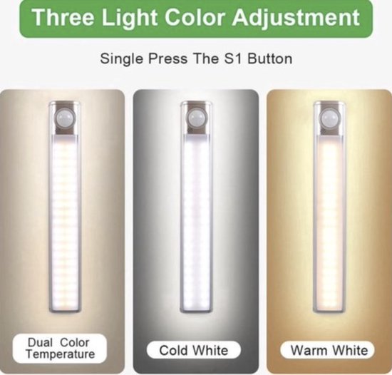 Led lamp beweging sensor / Draadloos / Accu lamp / Sensor lamp / USB C ...