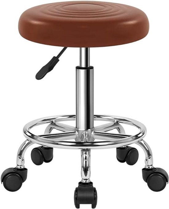 rolkruk - Roller Stool with Footrest Office Stools Height adjustable | bol