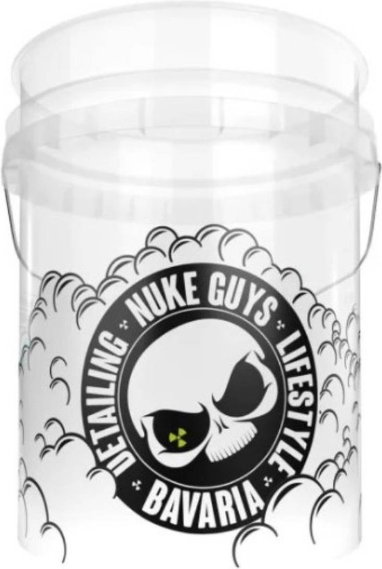 Seau Nuke Guys Grit Guard Transparent Wit Wash + Logo 20 Litres | bol.