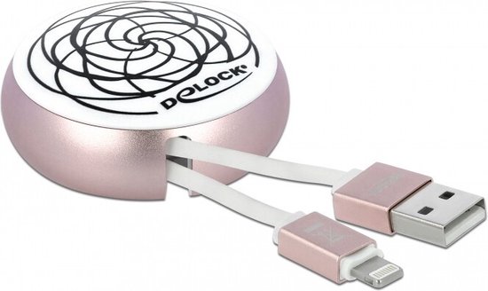 DeLOCK 85817 USB-kabel 0,92 m USB 2.0 USB A Roze, Wit | bol