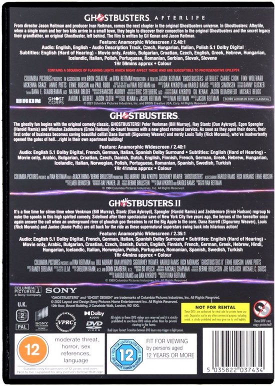 Ghostbusters/Ghostbusters 2/Afterlife (DVD) (Dvd), Kristen Wiig | Dvd's ...