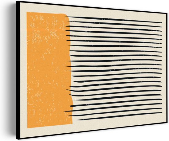 Akoestisch Schilderij Scandinavisch Oranje Zwart Rechthoek Horizontaal Basic L (100 x... | bol