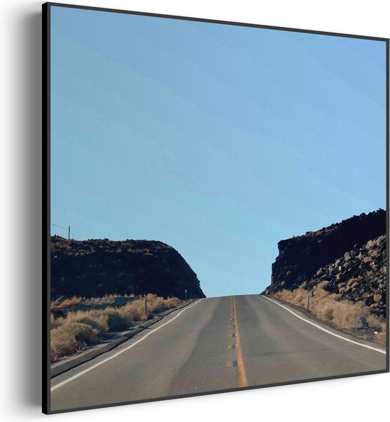 Akoestisch Schilderij Eindeloze weg Vierkant Basic L (80 X 80 CM ...