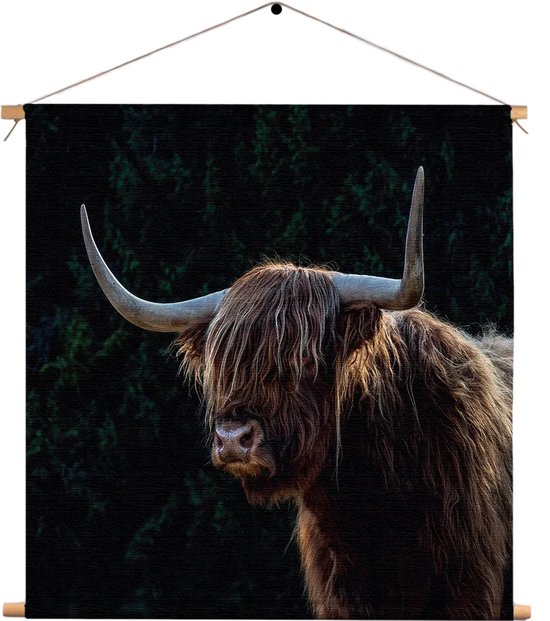Textielposter De Wilde Bizon Vierkant L (45 X 45 CM) - Wandkleed ... Textielposter De Wilde Bizon Vierkant L (45 X 45 CM) - Wandkleed ...