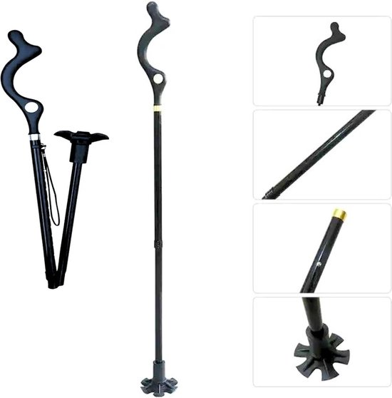 Kangka Wandelstok - Verstelbaar en Opvouwbaar - Loopstok Ouderen ...