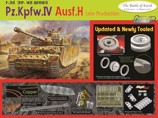 1:35 Dragon 6566 Pz.Kpfw.IV Ausf.H Tank - Late Production Plastic ...