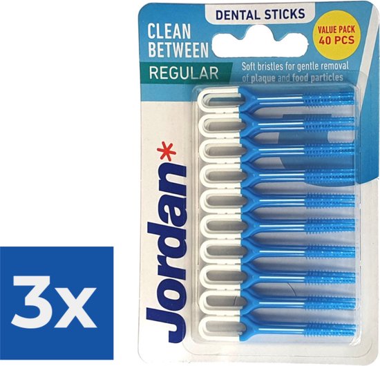 Jordan Clean Between Sticks Regular 40 stuks - Voordeelverpakking 3 ...