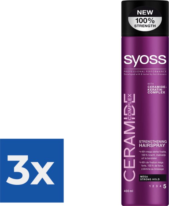 Syoss Styling-Hairspray Ceramide - 1 stuk - Voordeelverpakking 3 stuks ...