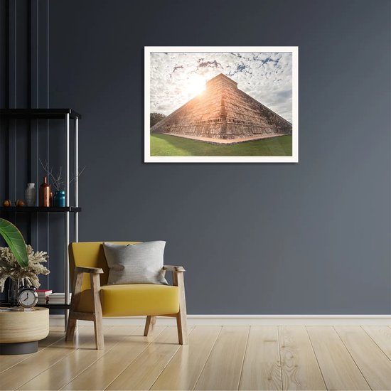 Poster Azteken pyramide Rechthoek Horizontaal Met Lijst M (40 X 30 CM ...