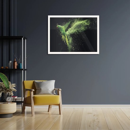 Poster De Groene Parkiet Rechthoek Horizontaal Met Lijst M (40 X 30 CM ...