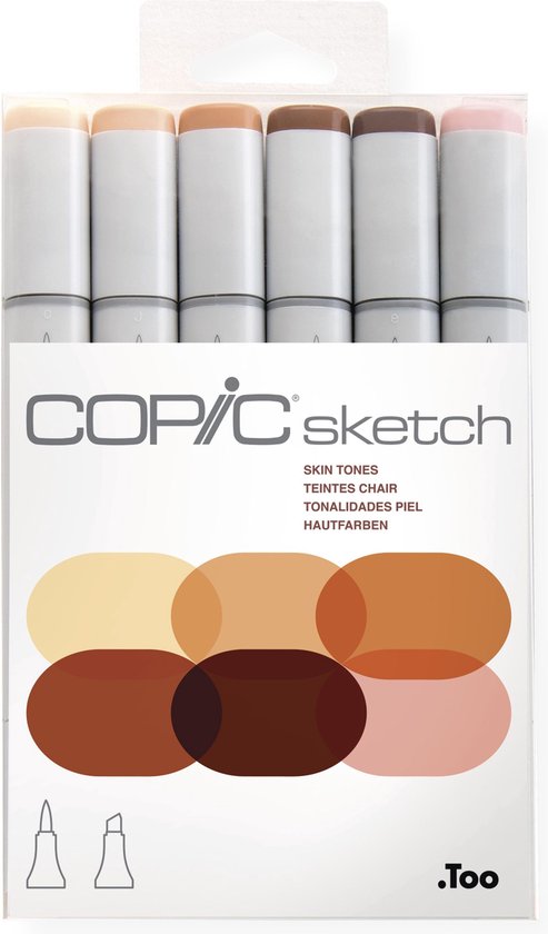 Copic Sketch Marker Portrait Set 6 Markers - Professionele Stiften Op Alcoholbasis -... | bol