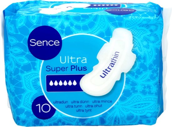 Sence Maandverband Super Plus 10 stuks - Voordeelverpakking 6 stuks | bol Sence Maandverband Super Plus 10 stuks - Voordeelverpakking 6 stuks | bol