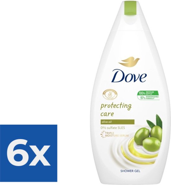 Dove shower gel protecting care olive oil 500ml - Voordeelverpakking 6 ...