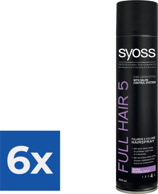 Syoss Styling-Hairspray Full Hair 5 - Voordeelverpakking 6 stuks | bol
