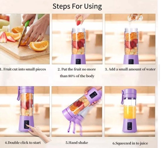 Portable smoothie blender - Draagbare Smoothie blender - smoothie maker ...