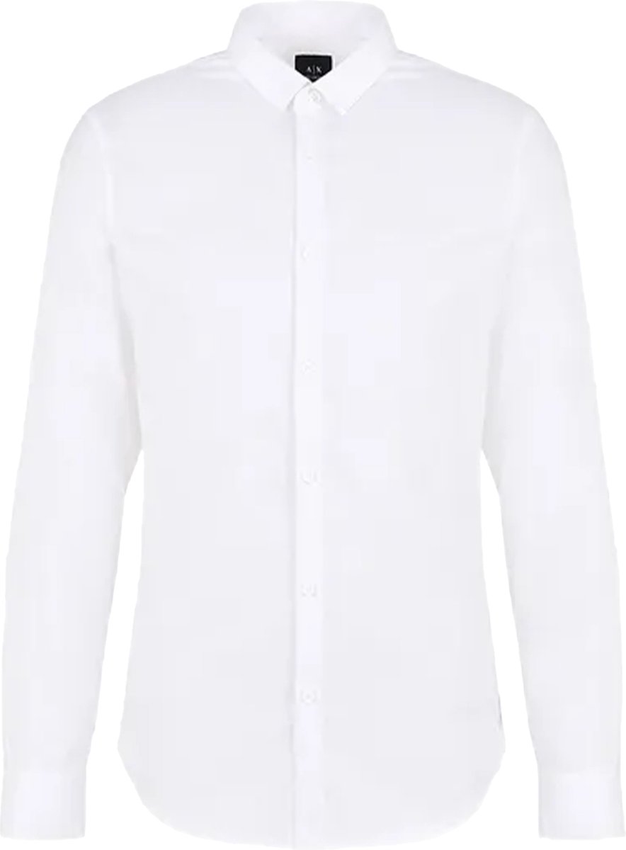 Emporio Armani Overhemd Wit Viscose maat XXL lange mouw overhemden wit ...