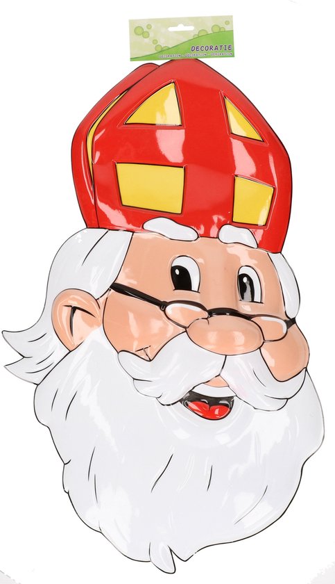 4x Wanddecoratie Sinterklaas 62 cm - Muurversiering bord van de Sint 4 ...