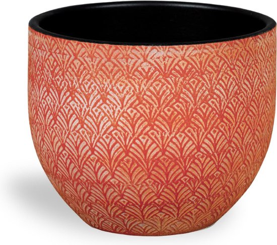 Pot de fleur d'intérieur - Faïence - Rouge - Ø 18 cm | bol