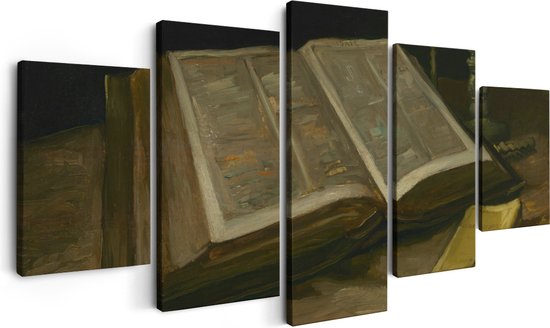 Artaza Canvas Schilderij Vijfluik Stilleven met Bijbel - Vincent van ...