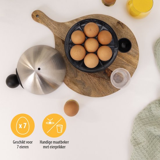 Tristar Eierkoker EK-3076 - 350W - Voor 7 eieren - RVS - Inclusief ...
