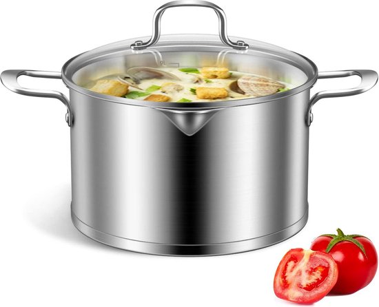 Pan 28 cm kookpan 9 liter van roestvrij staal 9 l kookpan groot met ...