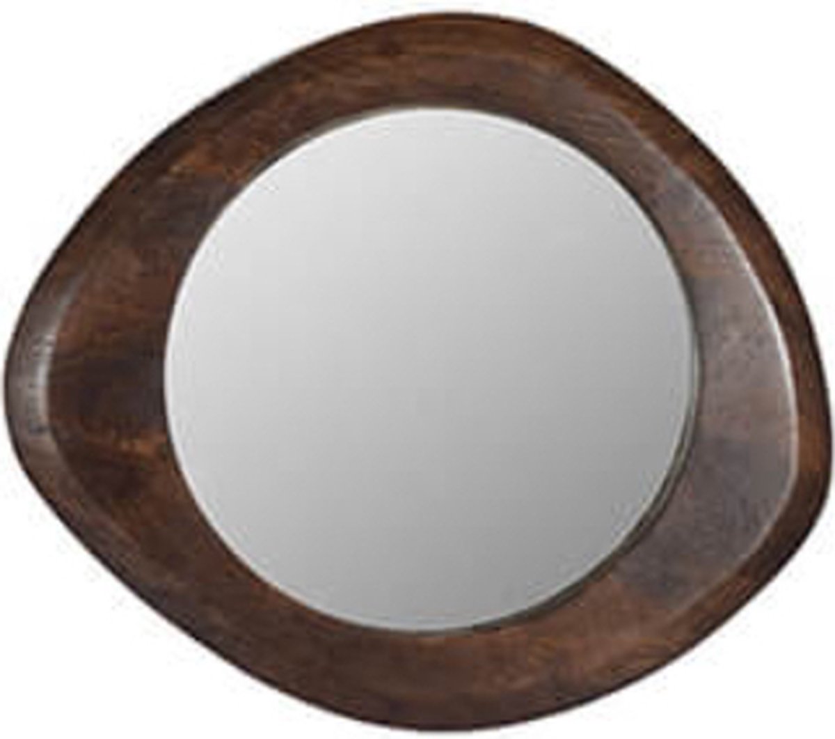Spiegel - wandspiegel - organische vorm spiegel - walnoot hout - by ...