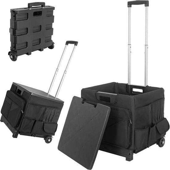 Shopping Cart Foldable Carry Cart Utility Shopping Trolley, Portable ...