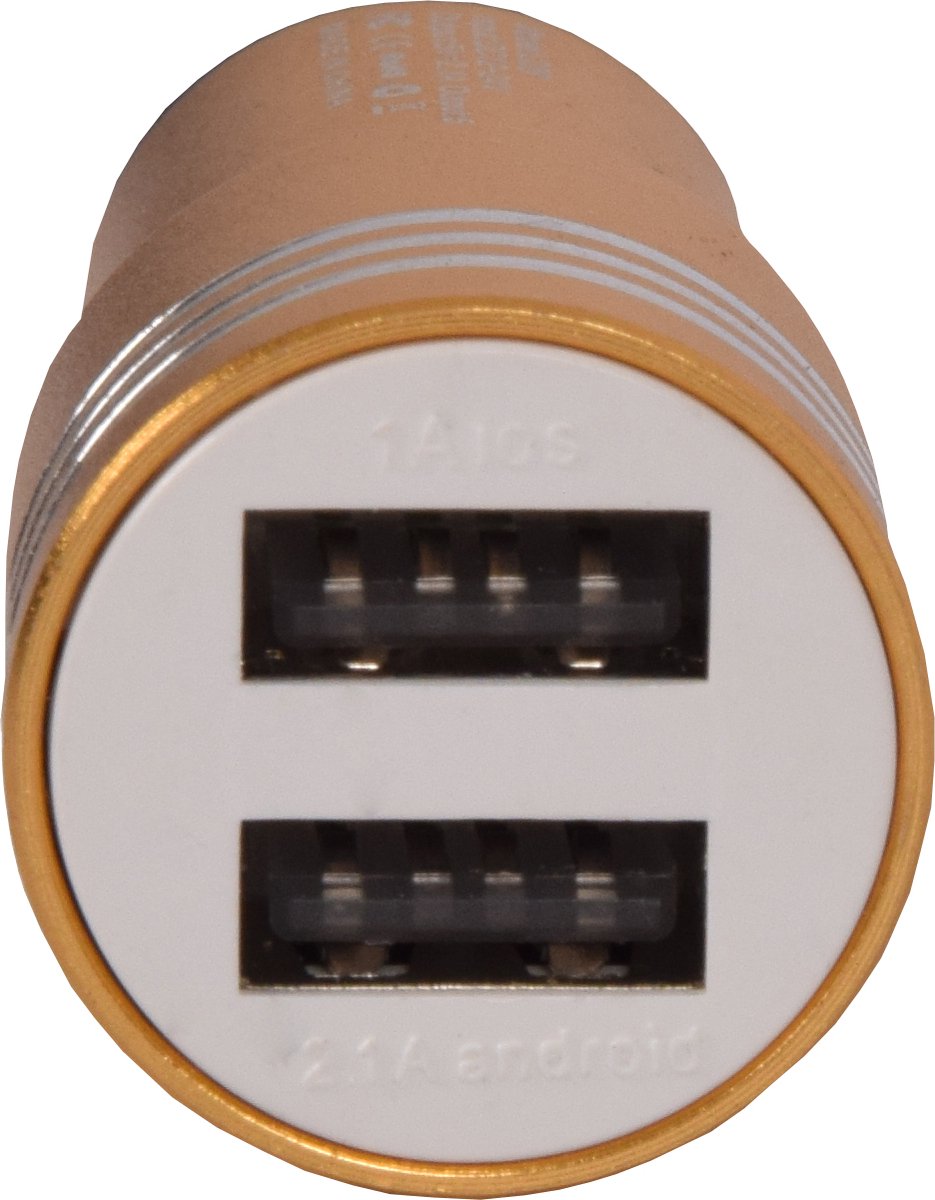 USB Autolader 2 Poorten - Model C08 - Goud - 5V Output – 12V AutoACCU ...