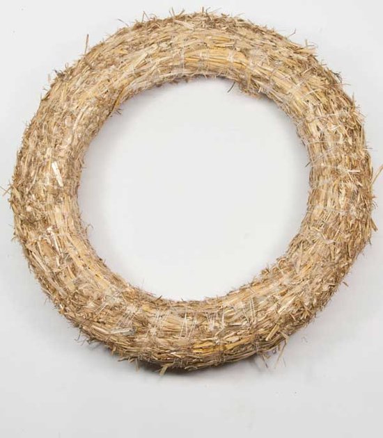 Stro kerstkrans/strokrans om te decoreren | 30 x 5.5 cm | DIY kransen |... | bol