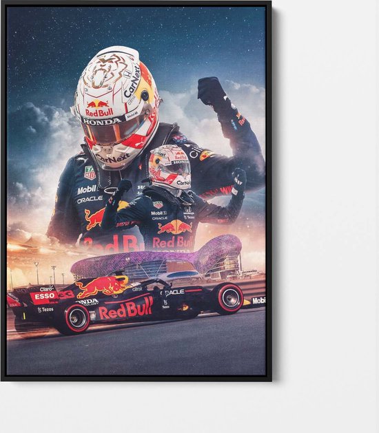 Max Verstappen Formule 1 Red Bull Racing schilderij - 70x100 cm - Canvas-Formule... | bol