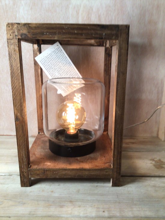 Vierkant houten lamp | bol